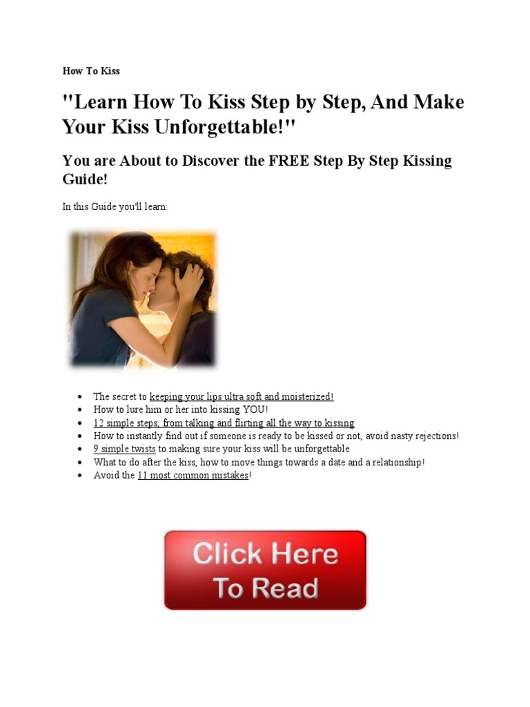 Learn How To Kiss Step by Step, and Make Your Kiss Unforgettable! | PDF