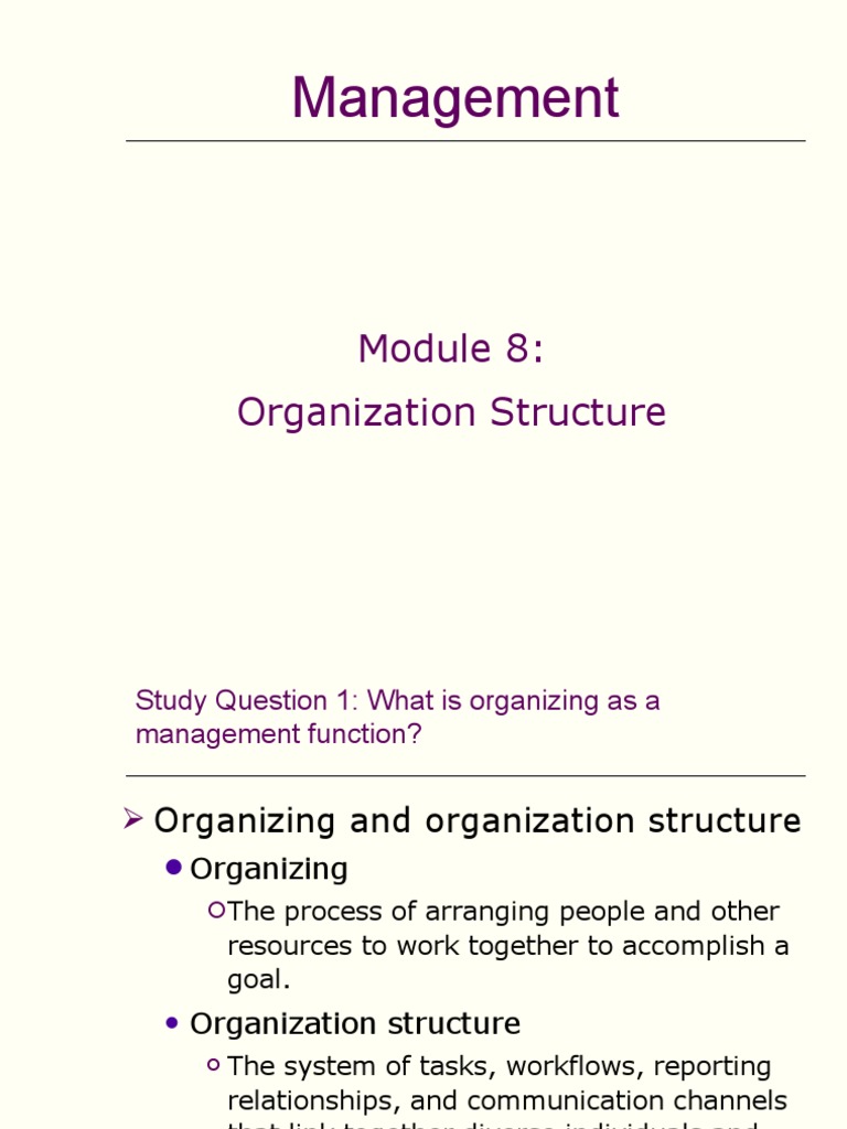 Management: Organization Structure | PDF | Expert | Decision Making