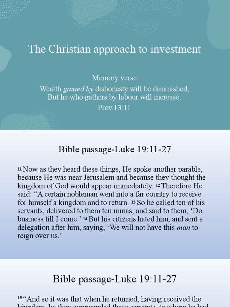 Christian Investment Insights | PDF | Investing | Economies