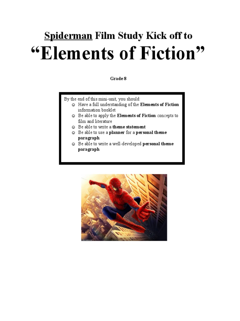 Spiderman Film Study Kick Off To | PDF | Language Arts & Discipline ...
