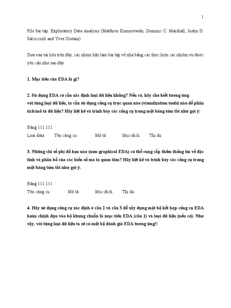 Chapter 2 Assignment Exploratory Data Analysis Eda Pdf