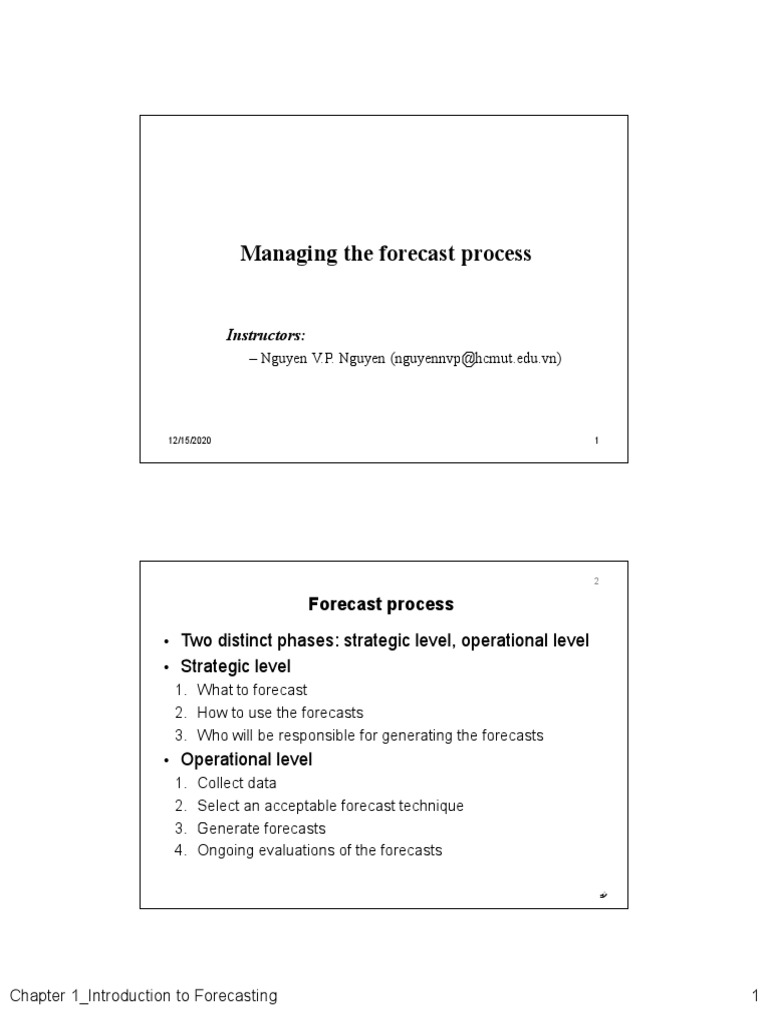 Chapter 10 - Managing Forecasting Process and Finals Review - Dec20 | PDF