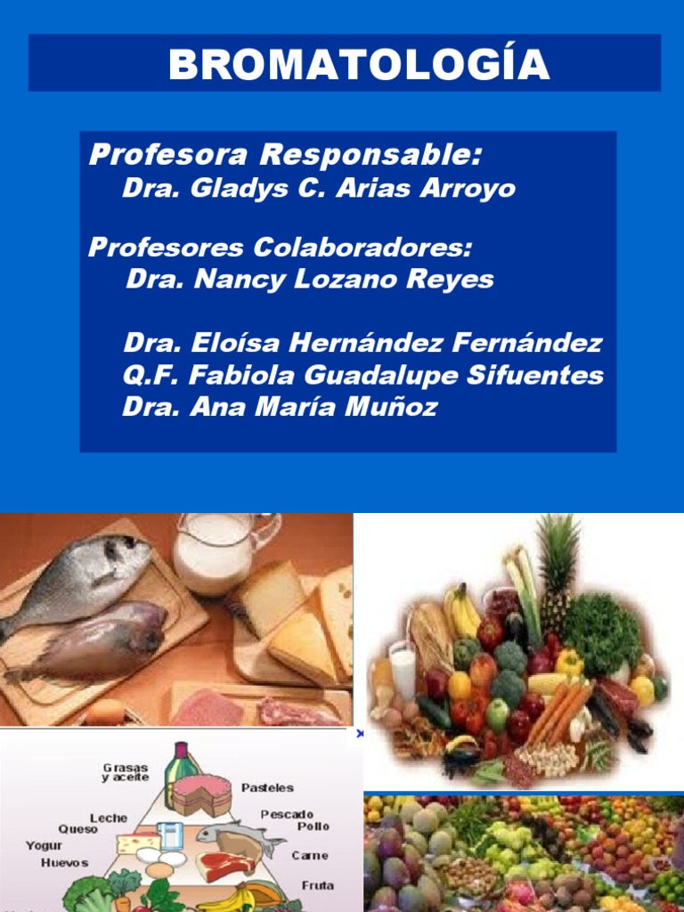 Bromat. Generalidades Conceptos 2012 | PDF