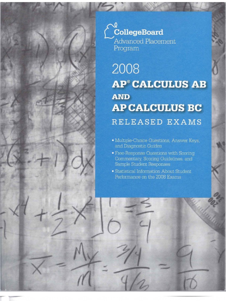 2008 Released AP Calculus BC&AB Exams | PDF | Advanced Placement ...