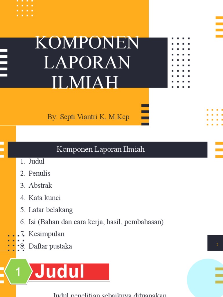 P567 - Komponen Laporan Ilmiah | PDF