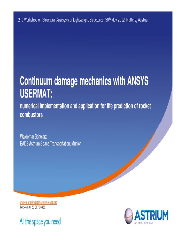 CDM With Ansys UserMAT | PDF | Fracture | Stress (Mechanics)