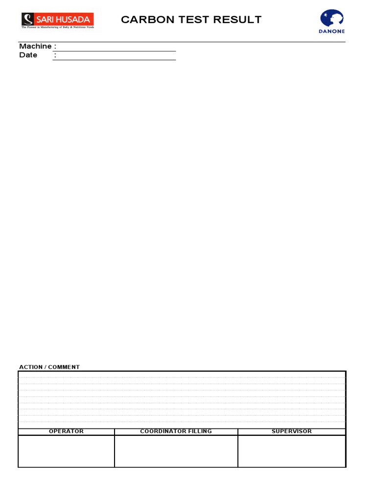 Form Carbon Test Result | PDF