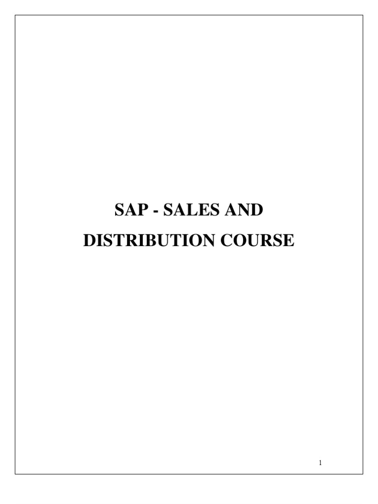 Step By Step Sap Sd Configuration Guide Pdf Sales Valuation Finance