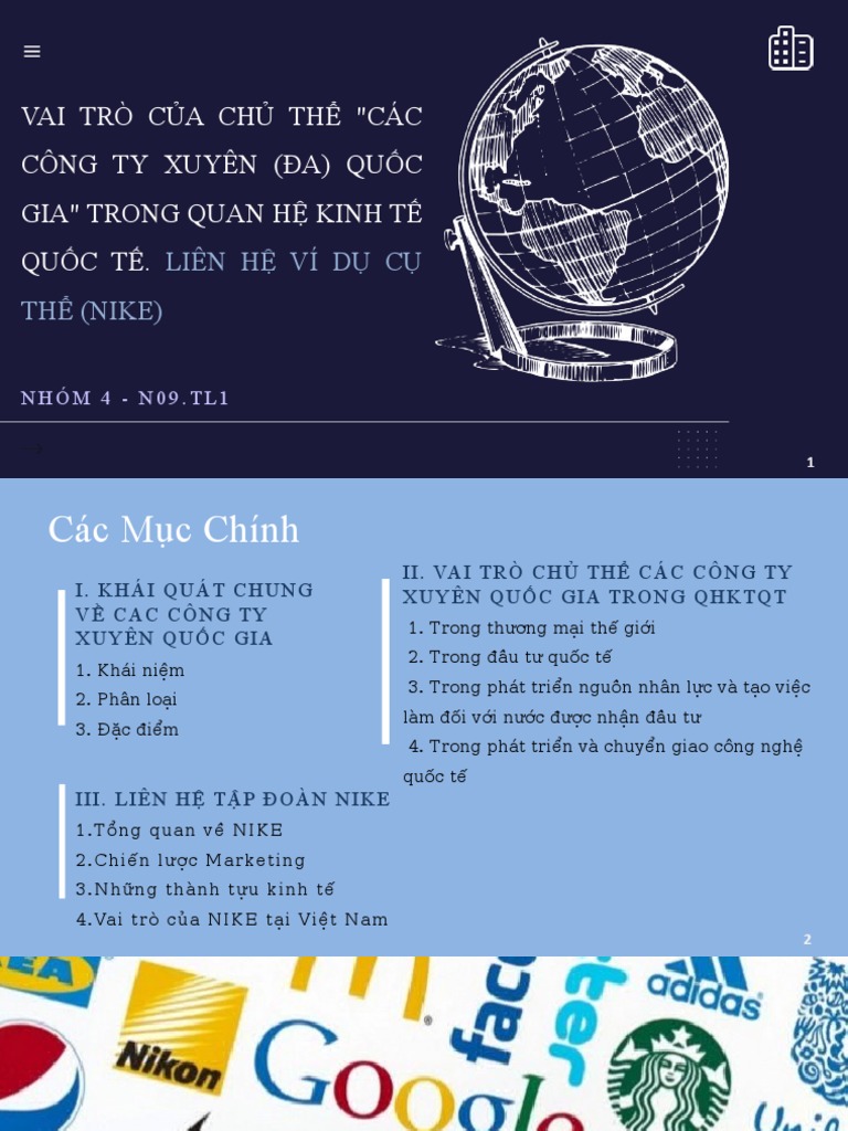 Vai Trò C A TNC MNC Trong QHKTQT Nhóm 4 | PDF