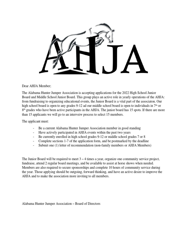 Ahja Junior Board App 2022 | PDF | Finance & Money Management