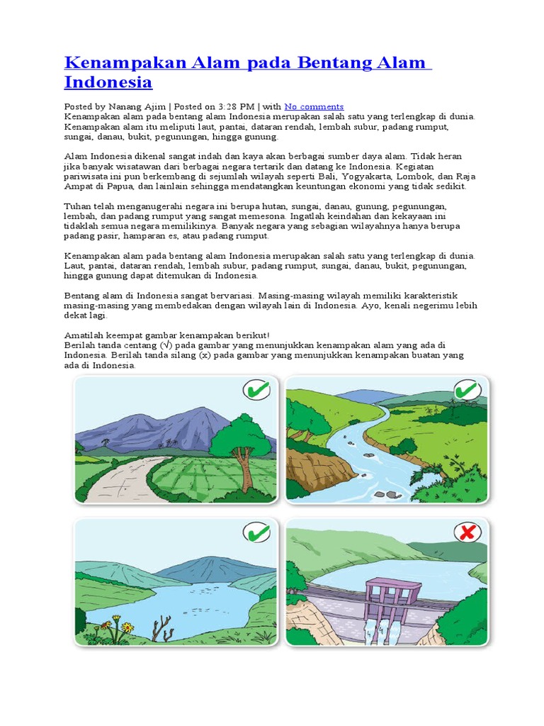 Kenampakan Alam Pada Bentang Alam Indonesia | PDF