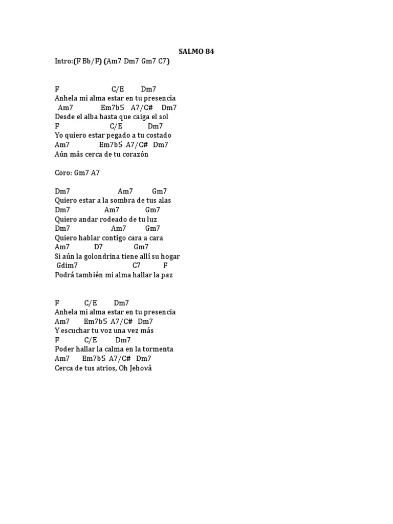 Salmo 84 Charts | PDF
