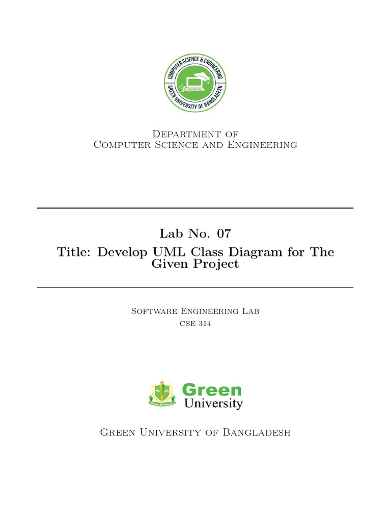 Lab Manual CSE 314 Class Diagram | PDF | Class (Computer Programming ...