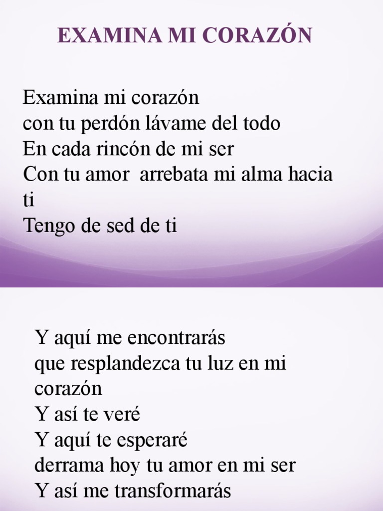 Examina Mi Corazòn | PDF