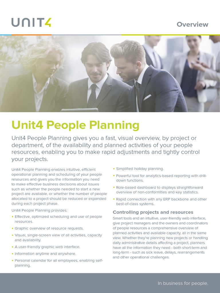 Unit4 People Planning: Controlling Projects and Resources | PDF | Enterprise Resource Planning ...