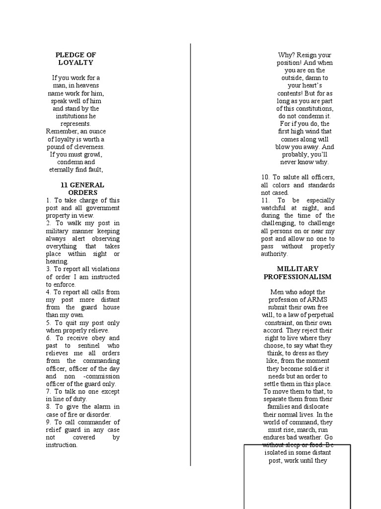 Rotc Tickler 3 | PDF