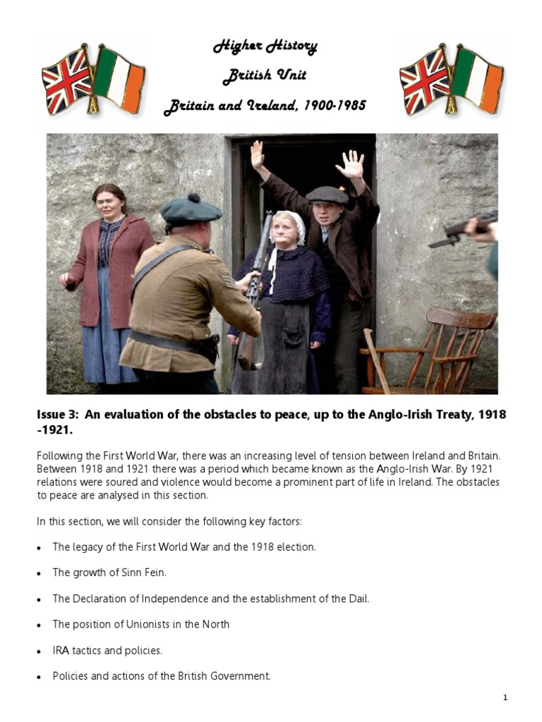 Higher History British Unit Britain and Ireland, 1900-1985 | PDF ...