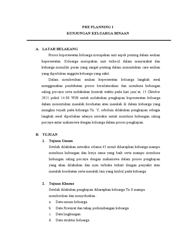 Pre Palnning Neli | PDF | Karier & Perkembangan