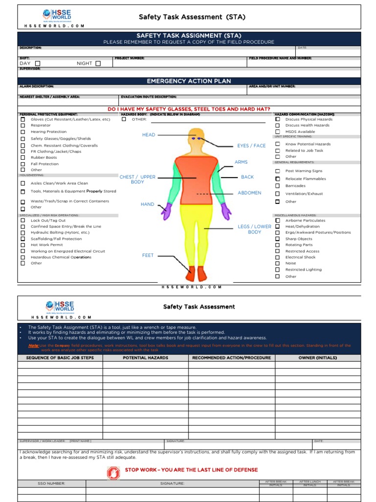 Safety Task Assignment Guide | PDF | Personal Protective Equipment ...
