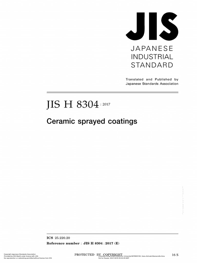 Jsa Jis H 8304 | PDF | Corrosion | Coating