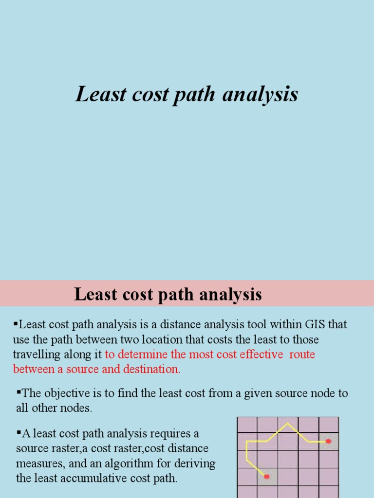 Least Cost Path Analysis in GIS | PDF