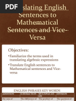 Mathematical Expression and Sentence | PDF | Equations | Algebra