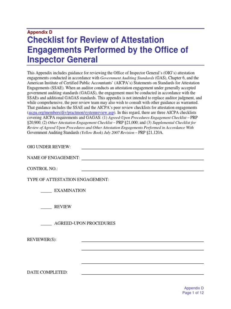 Audit Engagement Review Checklist | PDF | Audit | Business