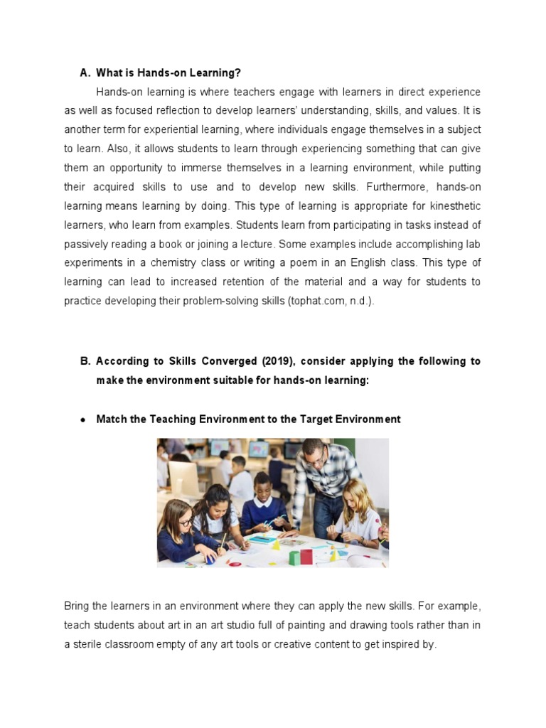 A. What Is Hands-On Learning? | PDF | Learning | Pedagogy