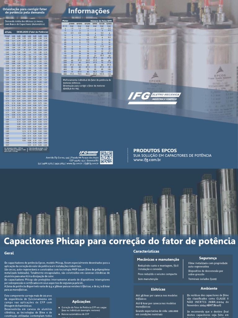 Catalogo Capacitores Epcos | PDF