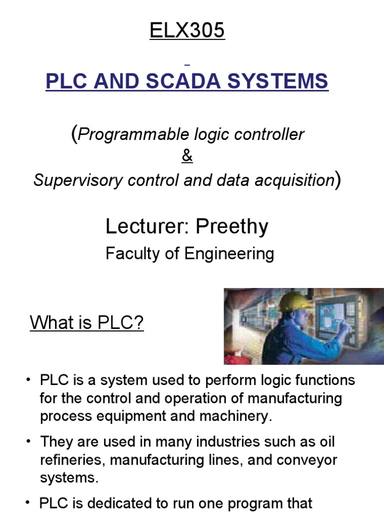 PLC and Scada Systems: Programmable Logic Controller Supervisory ...
