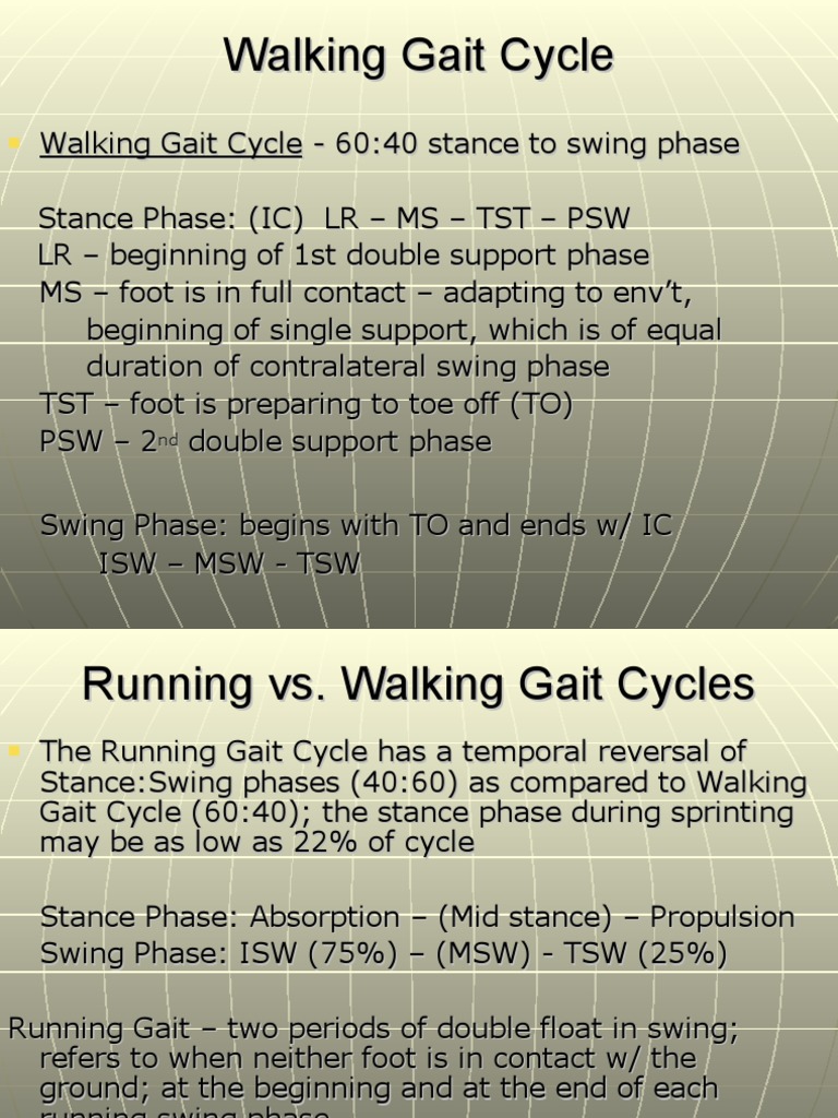Running vs. Walking Gait Analysis | PDF | Anatomical Terms Of Motion ...