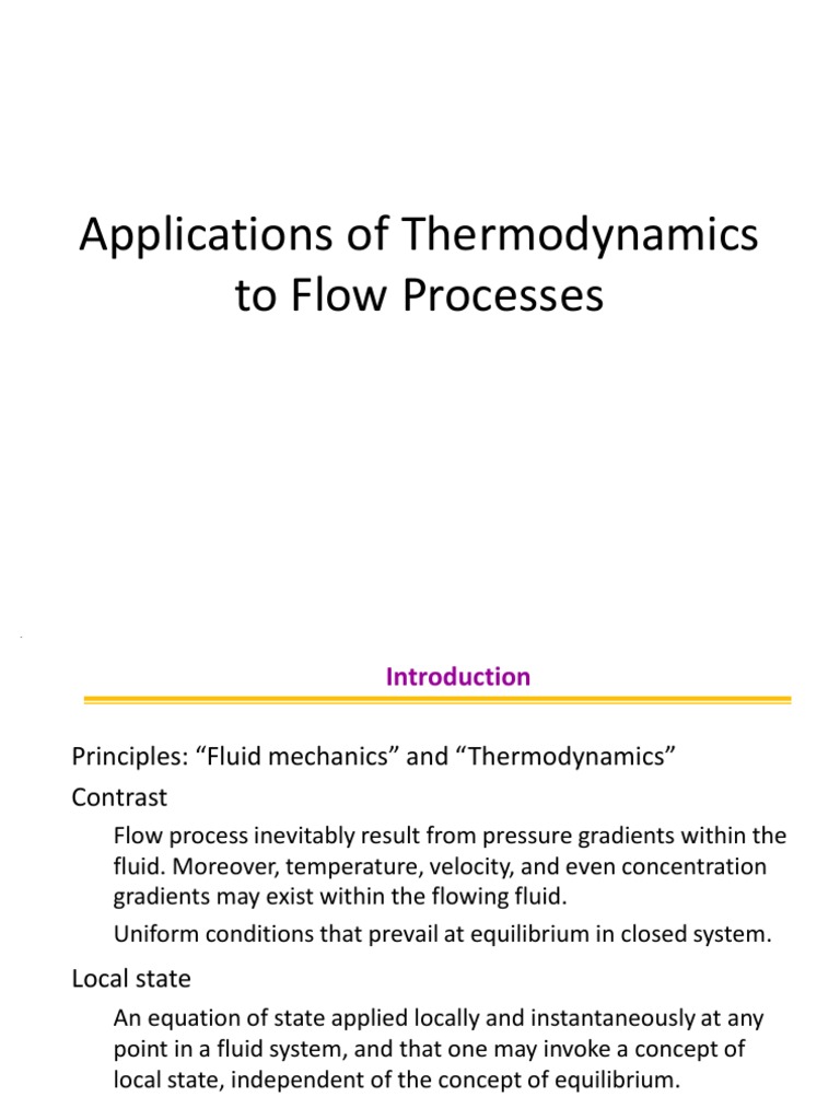 Application Thermodynamic Principles For Flow | PDF | Fluid Dynamics ...