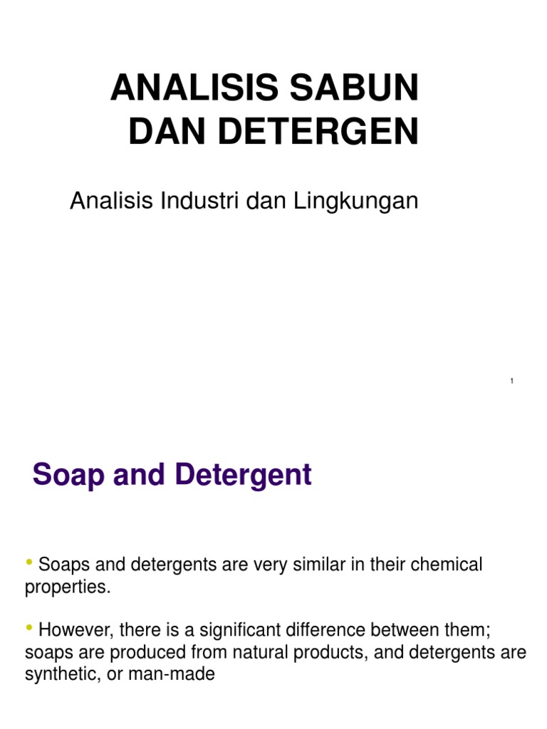 Sabun Dan Detergen Pdf Detergent Surfactant