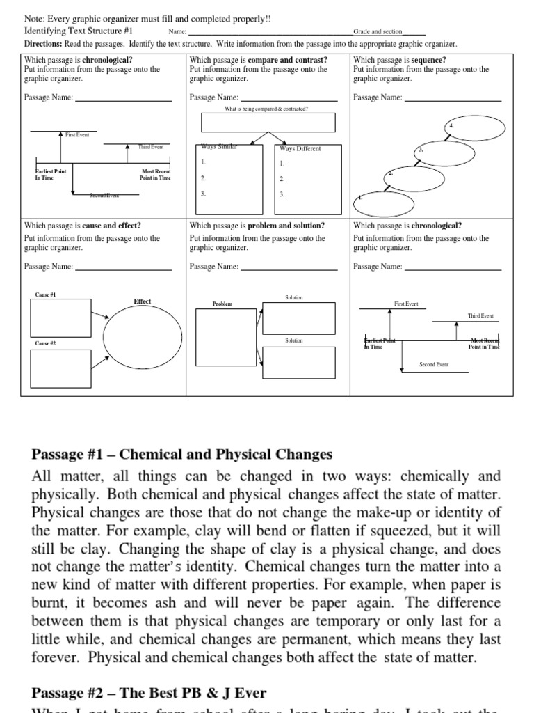 Identifying Text Structure #1 | PDF | Loans | Credit