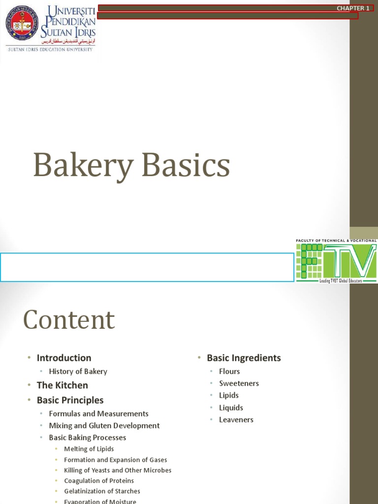 Chapter 1 - Intro To Bakery 2021 | Download Free PDF | Flour | Breads