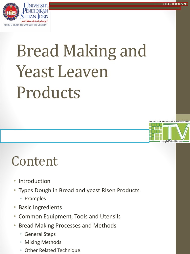 Chapter 8 and 9 - Bread Making 2021 | PDF | Breads | Dough