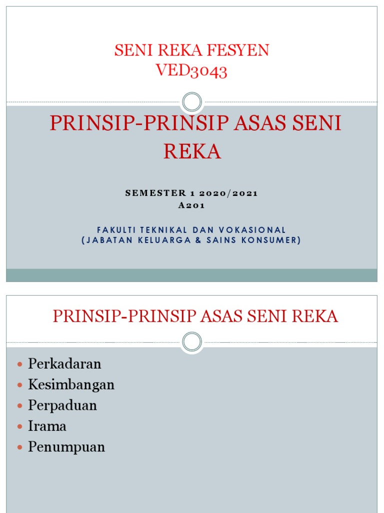 Prinsip Asas Seni Reka | PDF