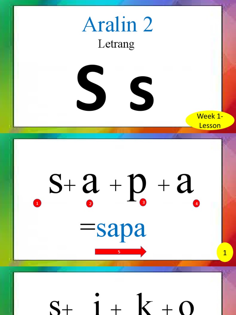Aralin 2 - Letrang Ss | PDF