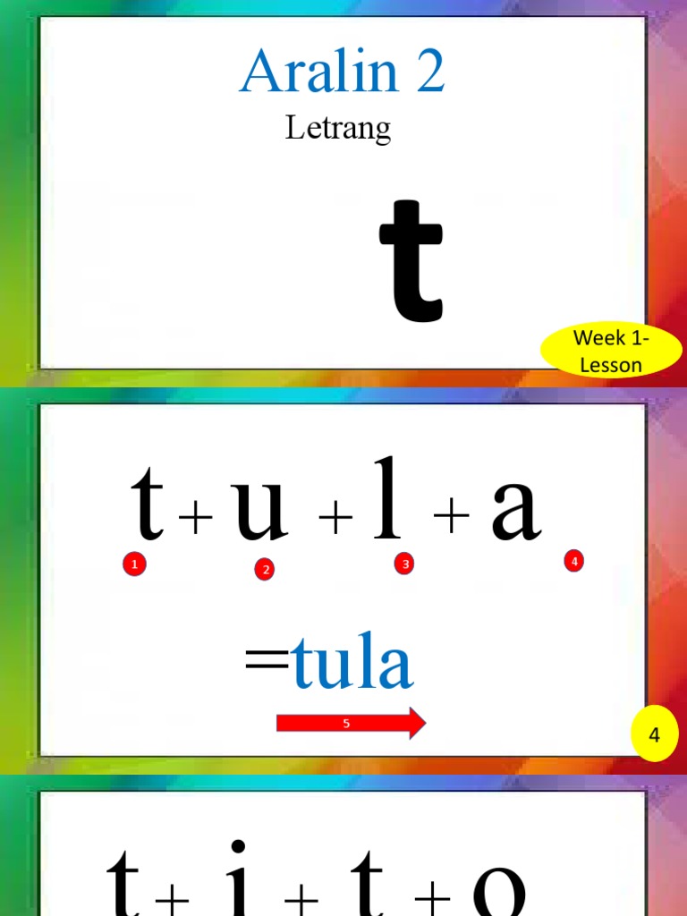 FLASHCARDS - Aralin 2 Letrang TT | PDF