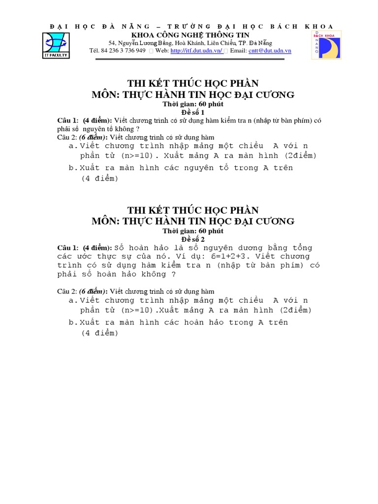 De-Thi ThucHanh THDC | PDF