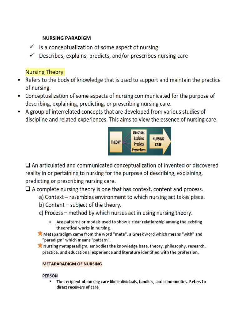 Nursing Paradigm | PDF