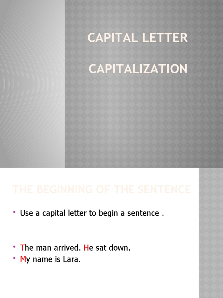 Basic Rules Capitalization | PDF