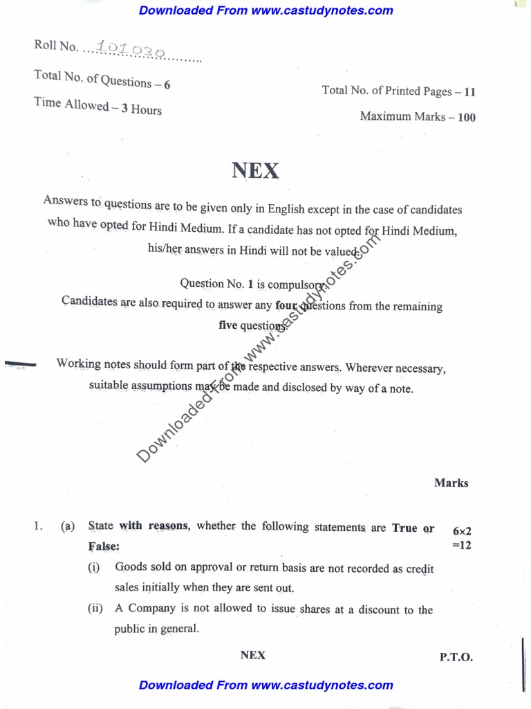 CA-Foundation-maths - JULY-2021-Paper | PDF