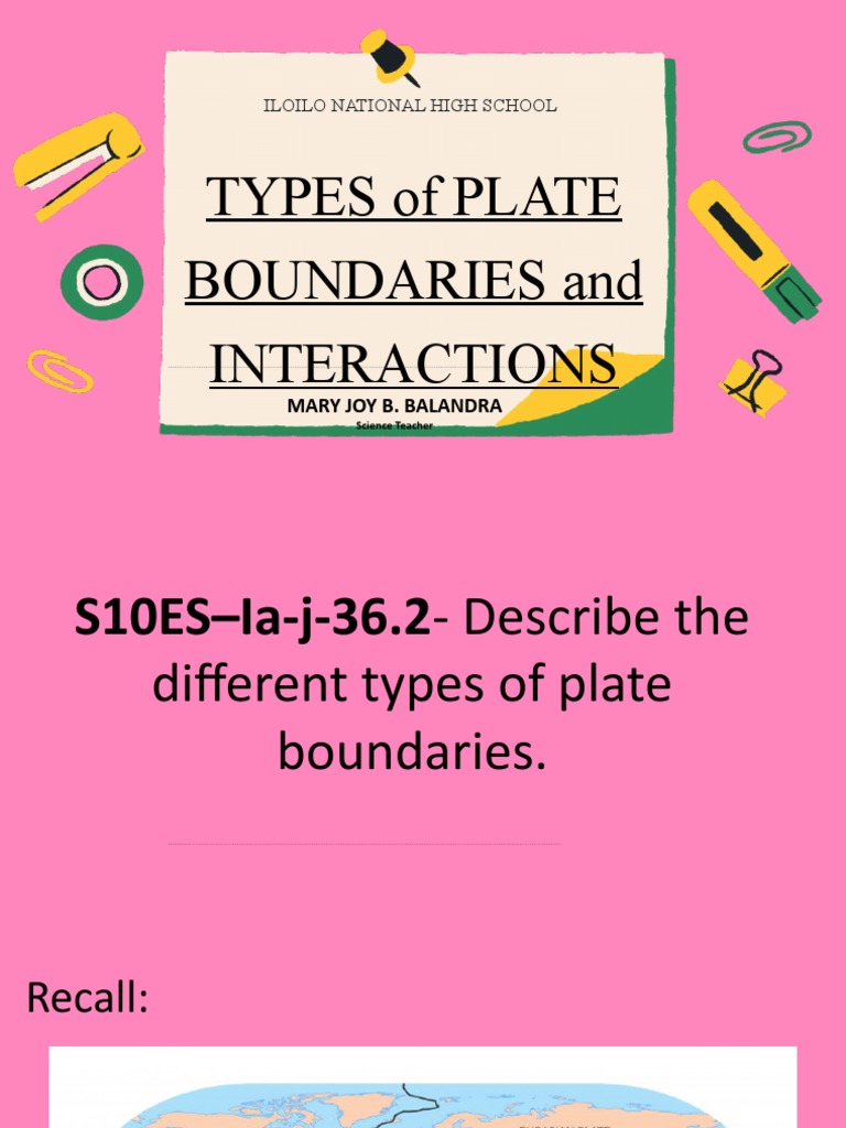 Types of Plate Boundaries | PDF | Plate Tectonics | Magma