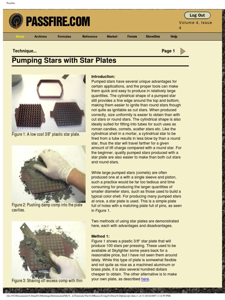 Using Star Plates | PDF | Shell (Projectile) | Stars