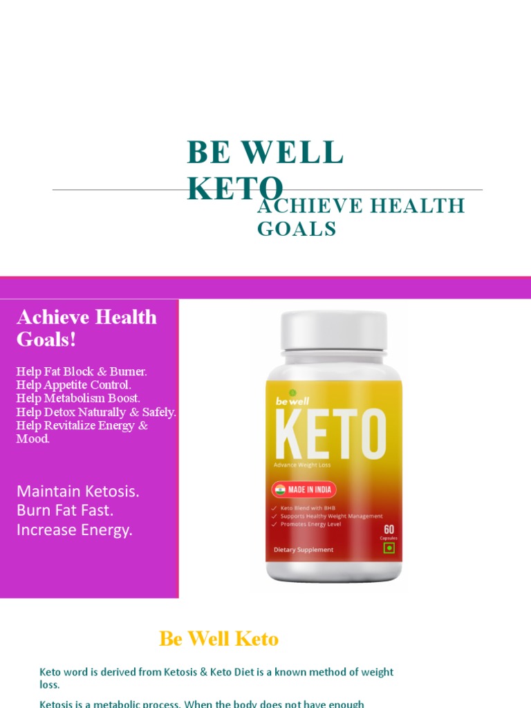 Be Well Keto: Achieve Health Goals | PDF | Dieting | Ketogenic Diet