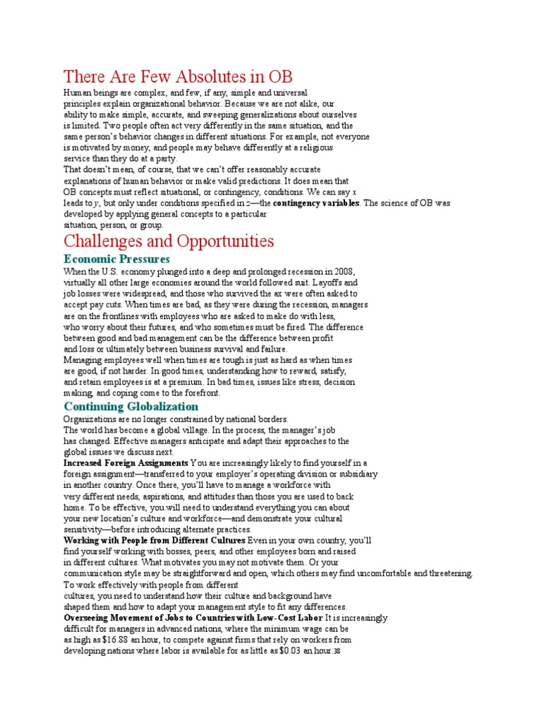 Challenges and Opportunities | PDF | Employment | Telecommuting