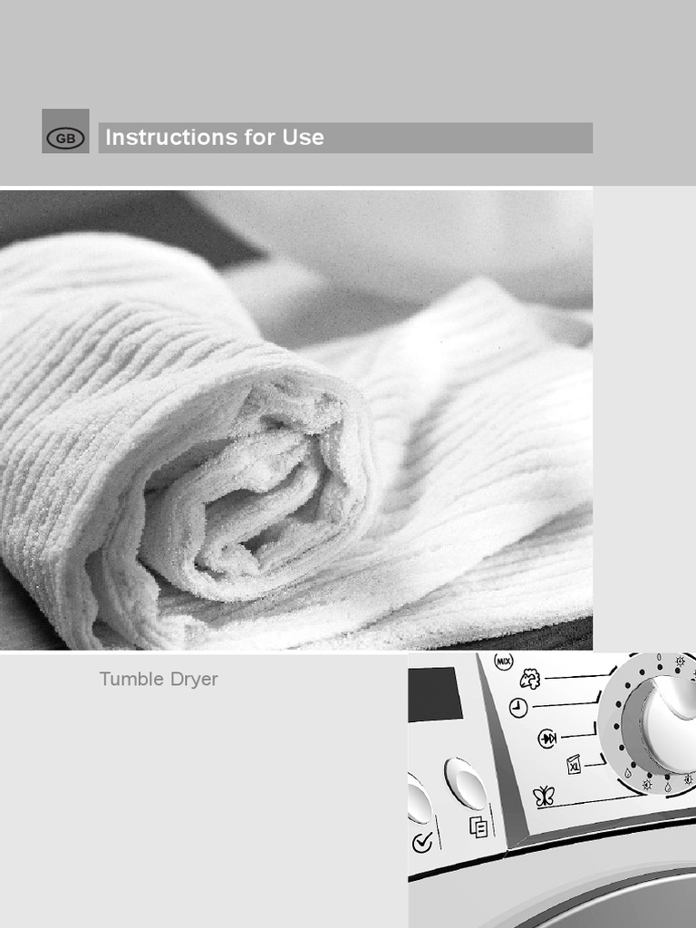 Instructions For Use: Tumble Dryer | PDF | Clothes Dryer | Laundry