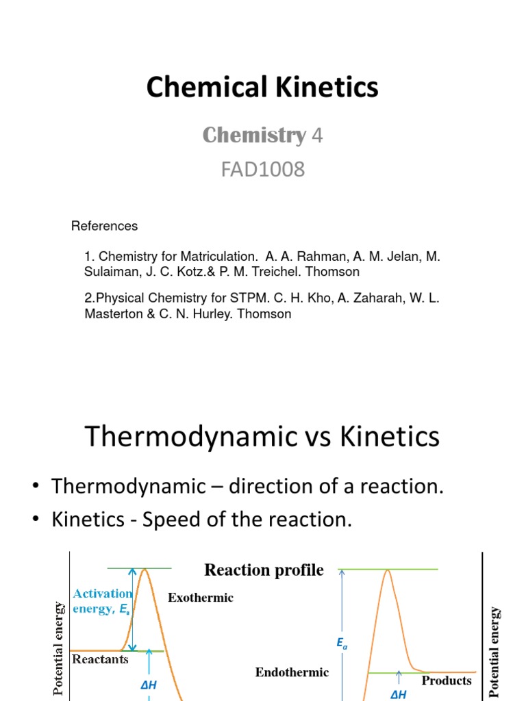 Chemical Kinetics Slides | PDF | Reaction Rate | Chemical Kinetics