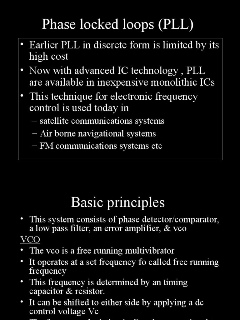 Understanding Phase Locked Loops (PLL) | PDF | Detector (Radio) | Radio ...
